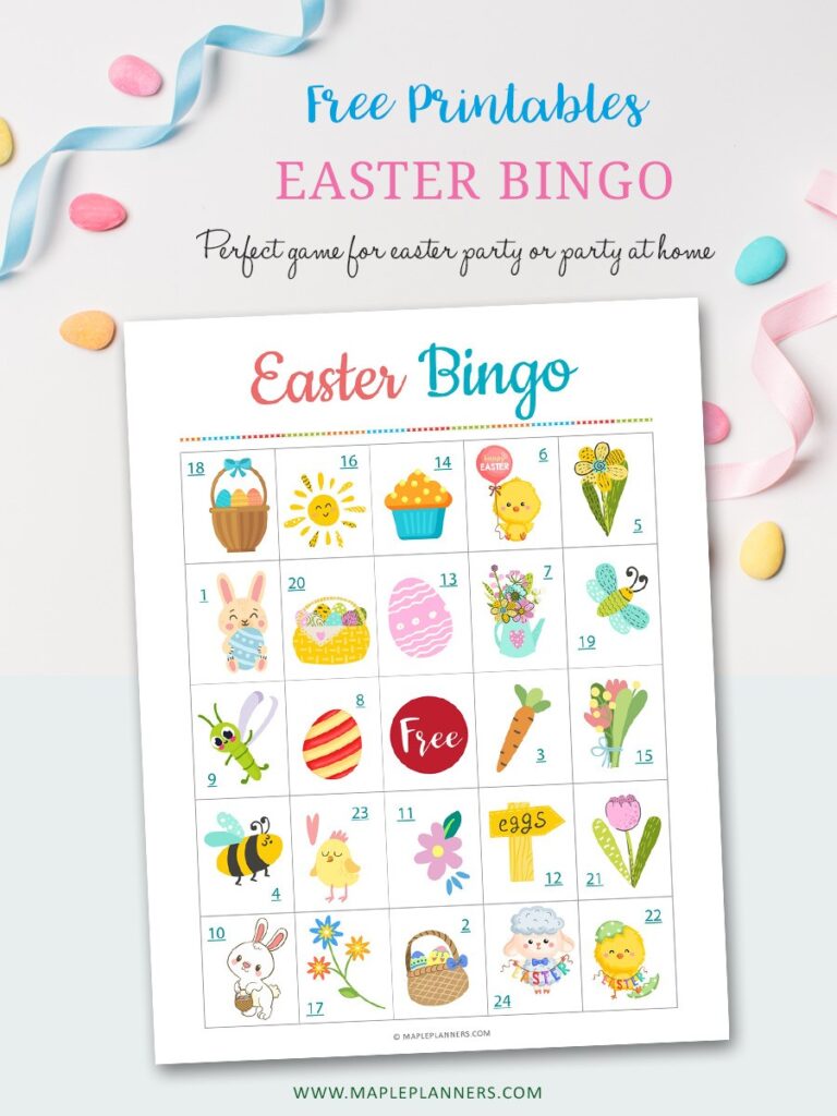 Free Printable Easter Bingo Game Cards | Fun Activities for Kids