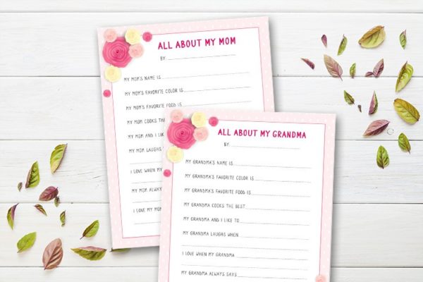 All About My Mom Printables for Mother's Day