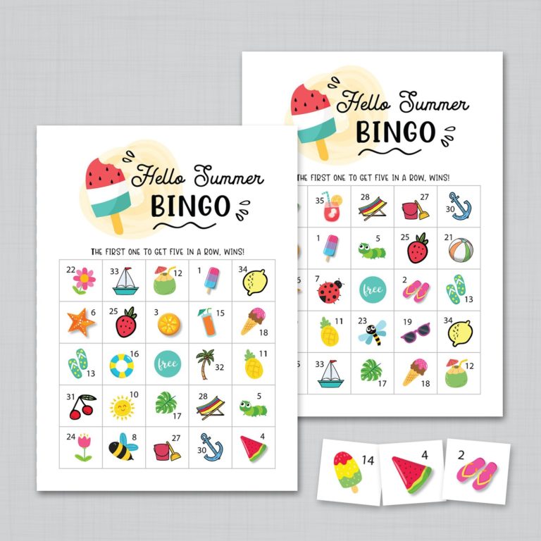 Summer Bingo Game Free Printables