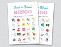 Free Printable Back to School Bingo Cards