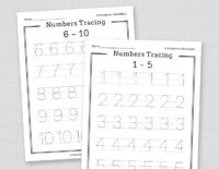 Free Printable Numbers Tracing 1-20 Worksheets for Kids