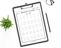 Free Printable Numbers Tracing 1-20 Worksheets for Kids