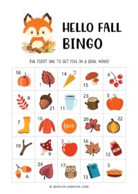Fall Bingo Free Printable | Fun Fall Activities for Kids