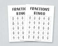 Free Printable Simplifying Fractions Bingo | Fun Math Games for Kids