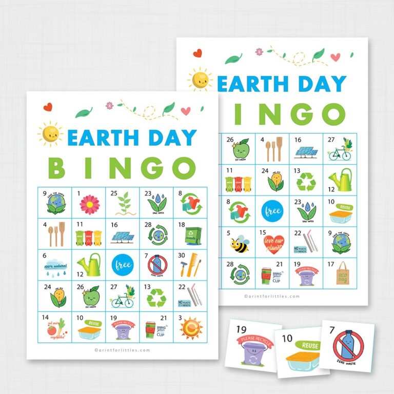 Free Printable Earth Day Bingo | Earth Day Activities for Kids
