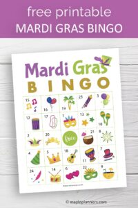 Free Printable Mardi Gras Bingo | Fun Activities for Kids