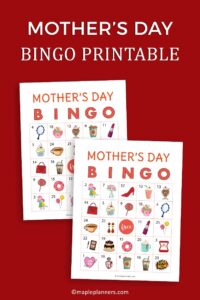 Mothers Day Bingo Printable | Fun Mother's Day Activities