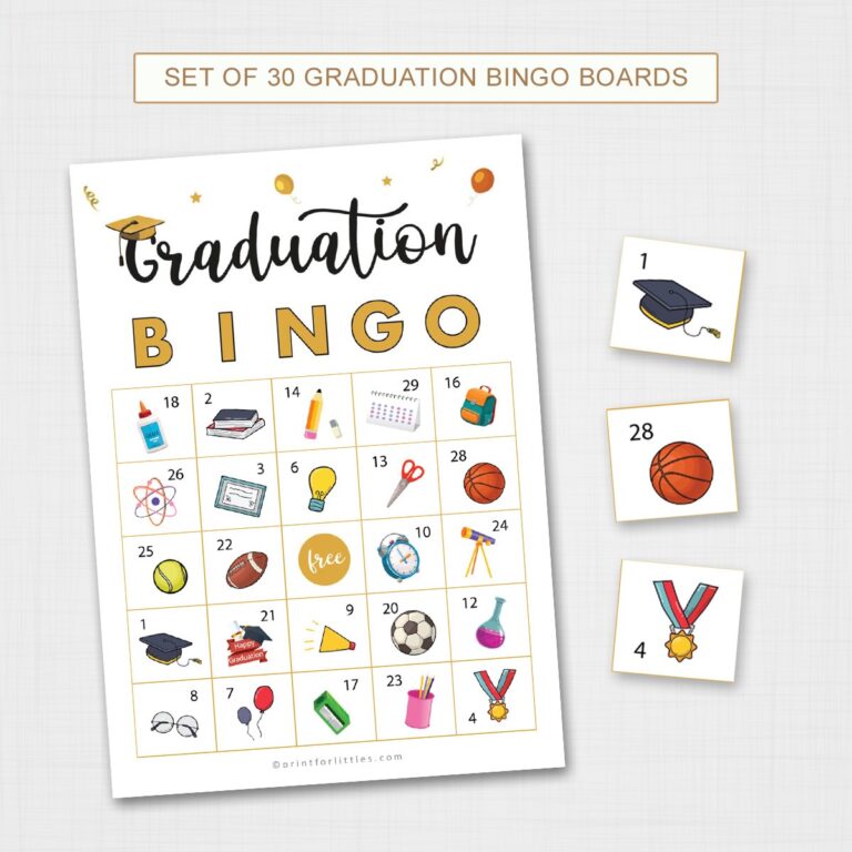 Graduation Bingo Printable | Graduation Party Games
