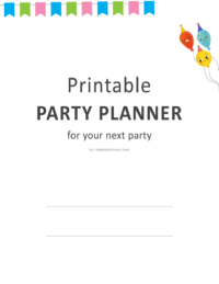 Printable Party Planner to Plan a Perfect Party