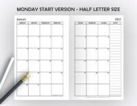 2023 Monthly Calendar Free Printable