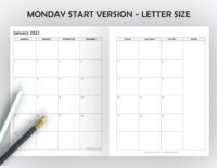 2023 Monthly Calendar Free Printable