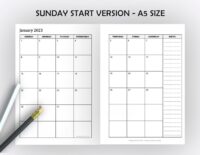 2023 Monthly Calendar Free Printable