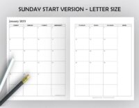 2023 Monthly Calendar Free Printable