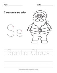 Christmas Coloring and Tracing Sheets