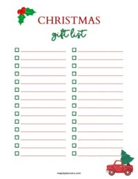 20 Free Printable Christmas Lists (PDF Printables)