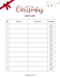 20 Free Printable Christmas Lists (PDF Printables)