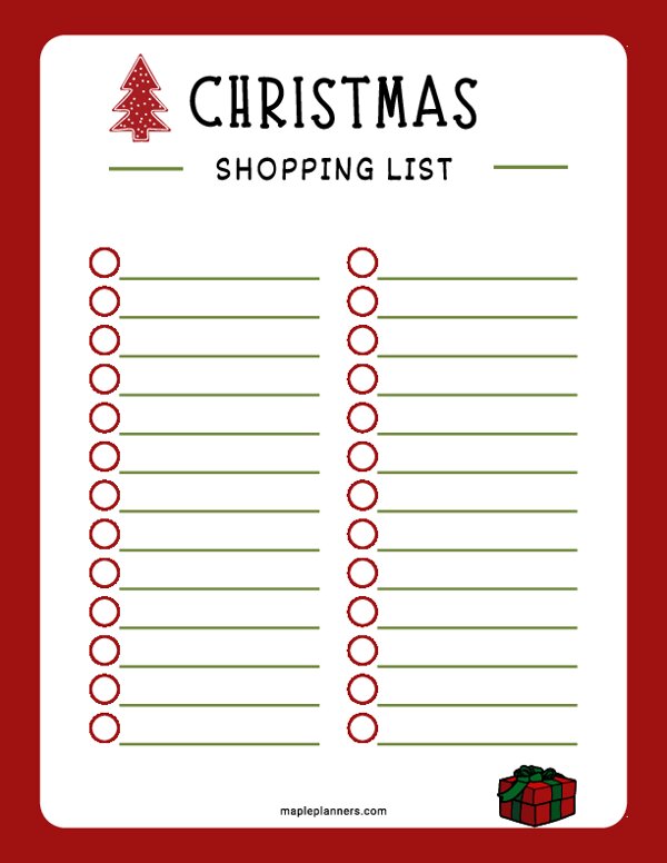 20 Free Printable Christmas Lists PDF Printables 