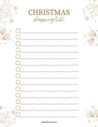 20 Free Printable Christmas Lists (PDF Printables)