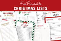 20 Free Printable Christmas Lists (PDF Printables)