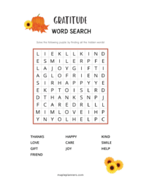 Free Printable Thanksgiving Word Search Puzzles for Kids